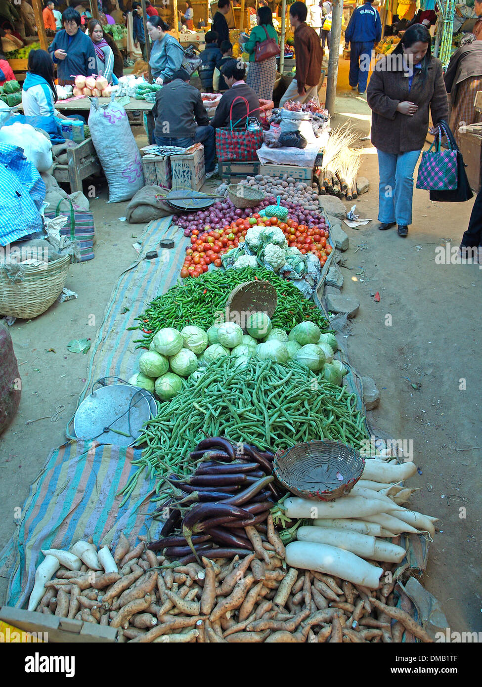 The Saturday market,Thimphu,Bhutan Stock Photo - Alamy