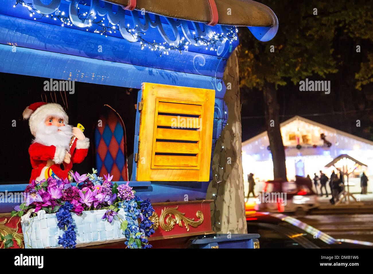 SANTA CLAUS' STAND AT THE PARIS CHRISTMAS VILLAGE, AVENUE DES CHAMPS ...
