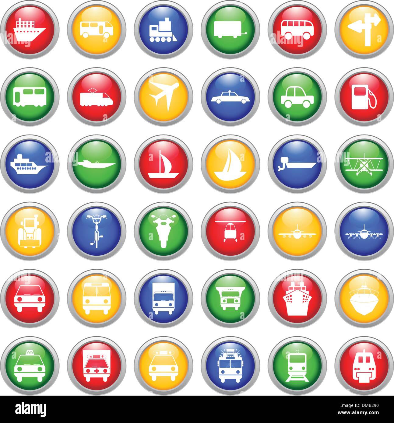 transportation icons set Stock Vector Image & Art - Alamy