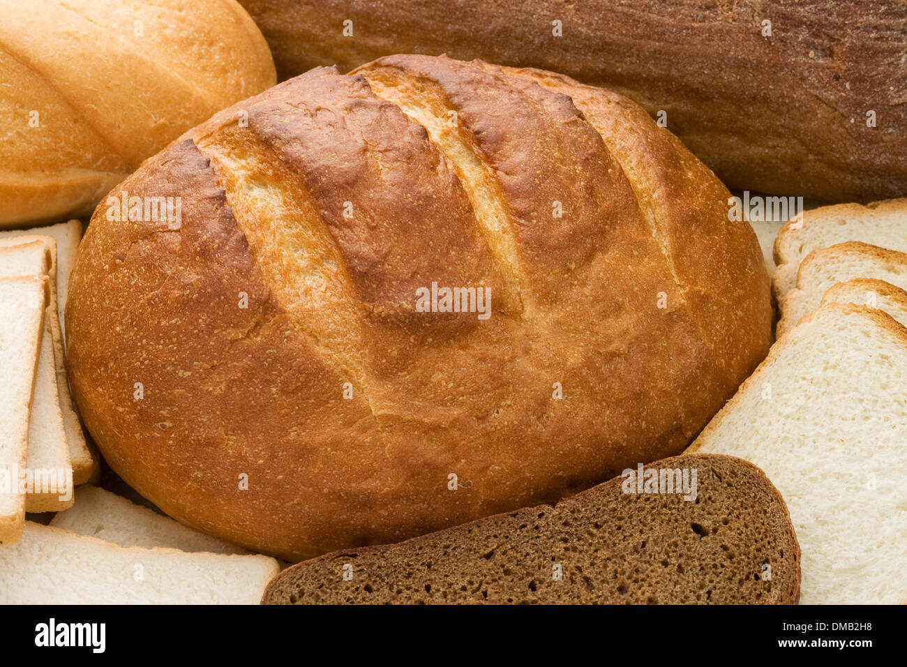 assortment of baked bread as background Stock Photo - Alamy