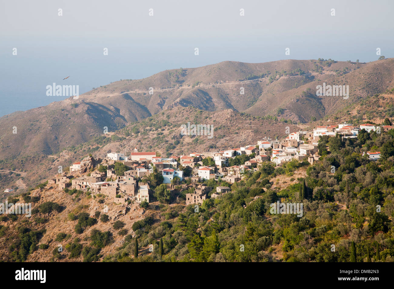 village of kampia, island of chios, north east aegean sea, greece ...