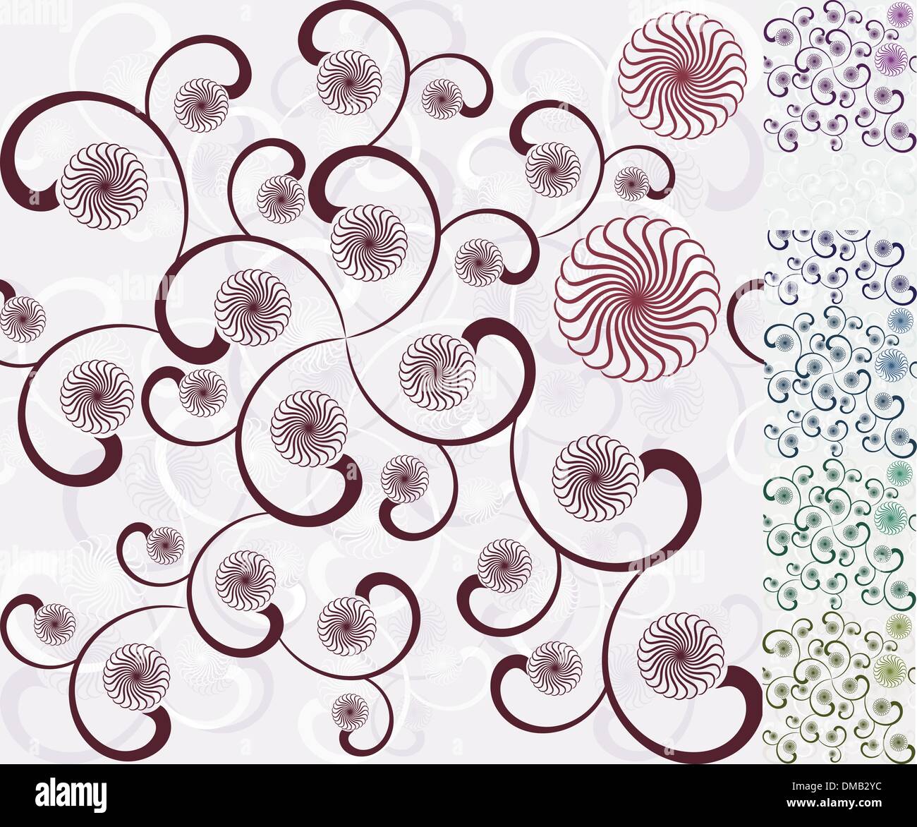 Floral elements vector pattern Stock Vector Images - Alamy