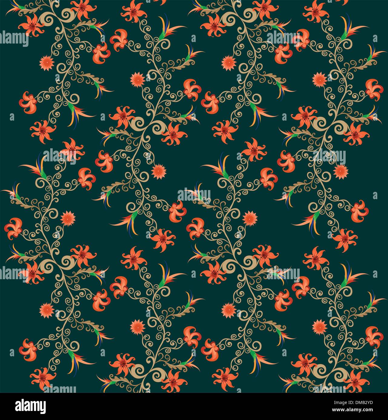 flowers with curly leaves Stock Vector Image & Art - Alamy