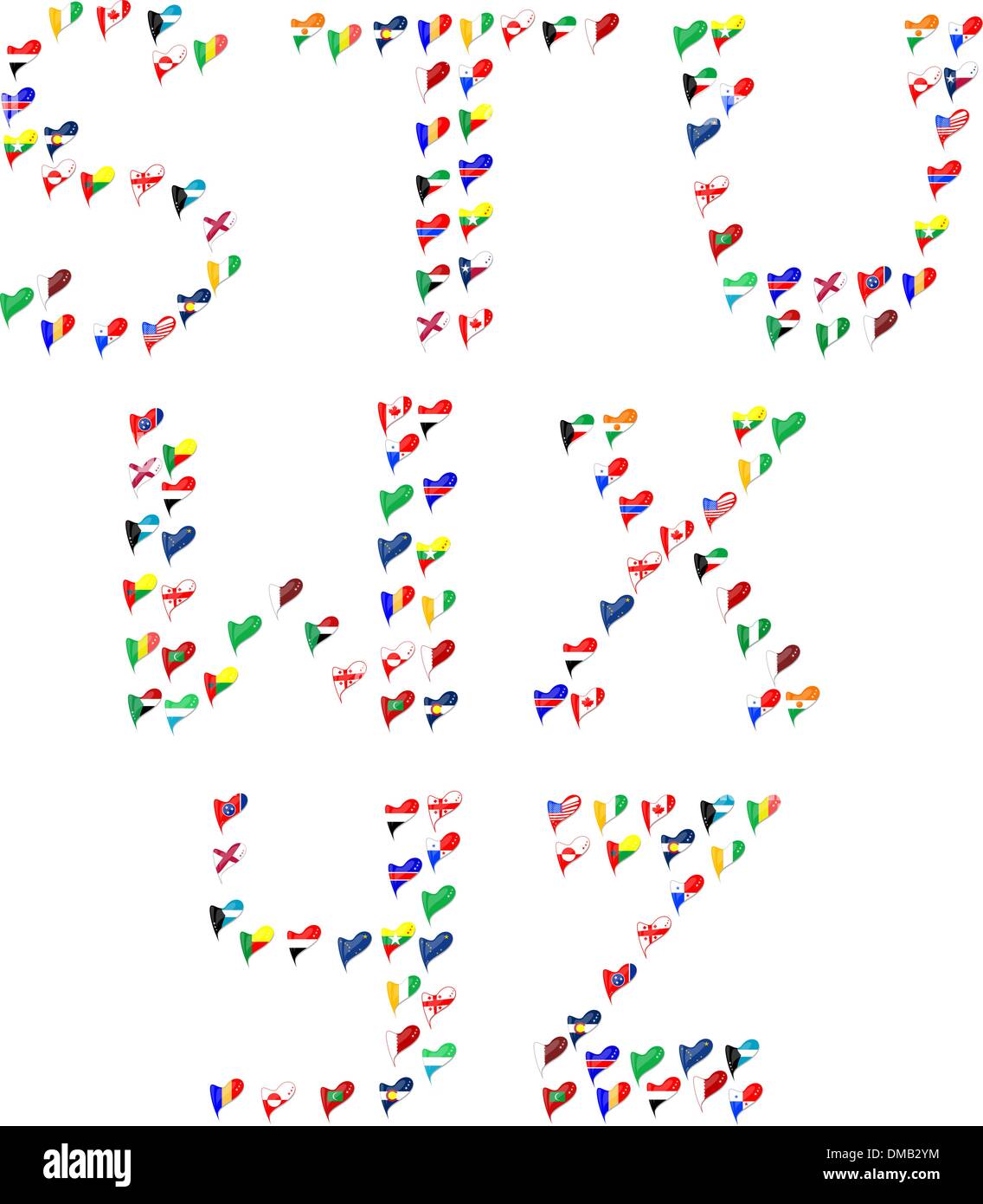 Letters in font made Stock Vector Images - Alamy