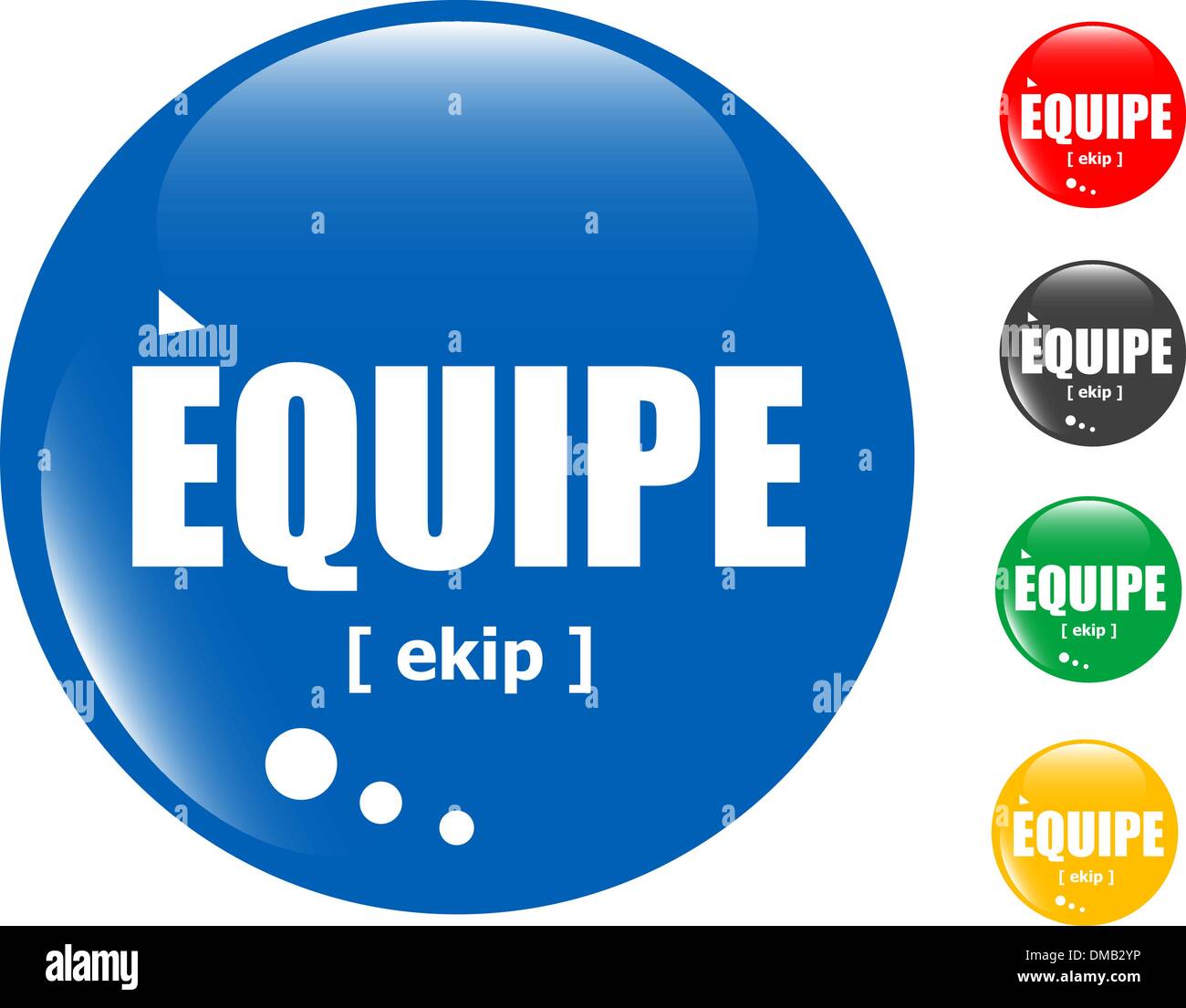 Team glossy button set icon Stock Vector Image & Art - Alamy