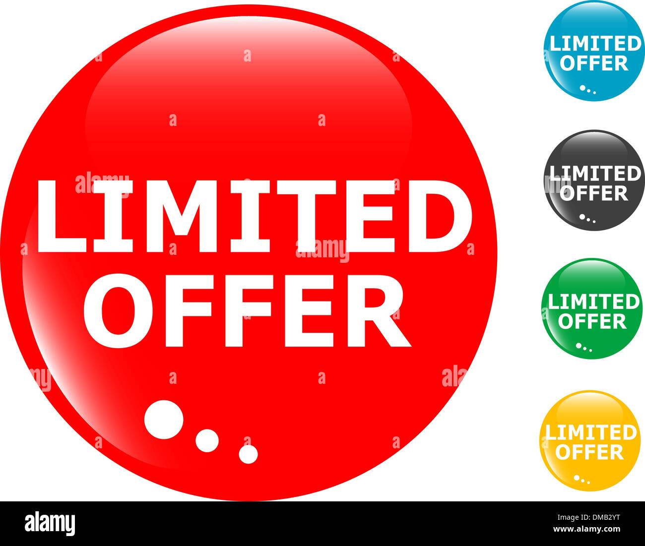 limited offers glass button icon Stock Vector Image & Art - Alamy