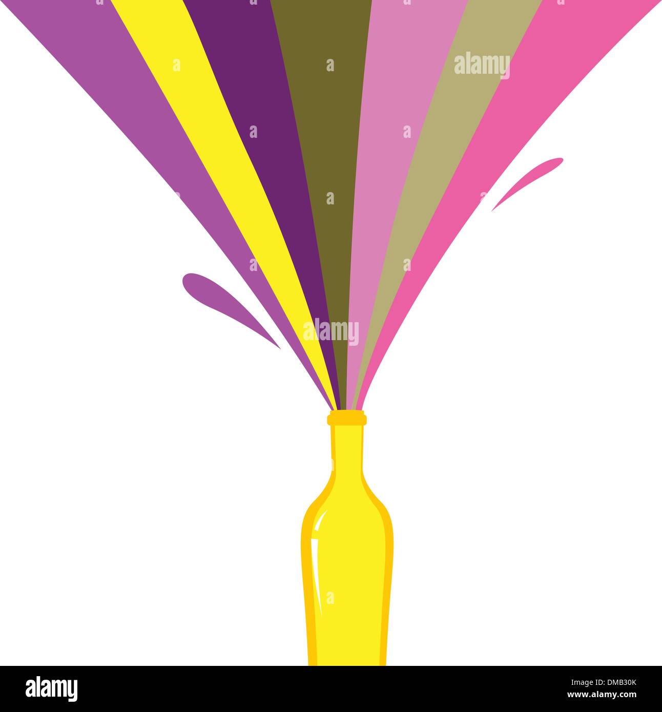 Bottle champagne splash on Stock Vector Images - Alamy