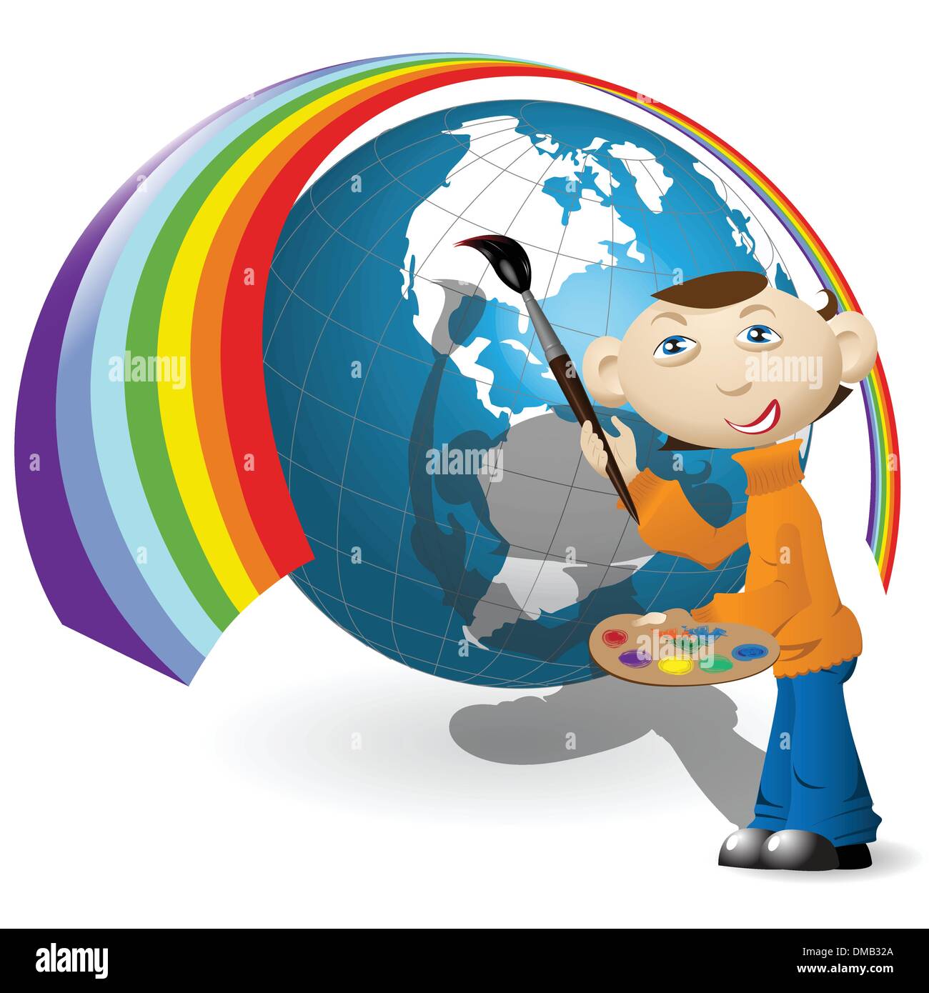 Rainbow artist Stock Vector Images - Alamy