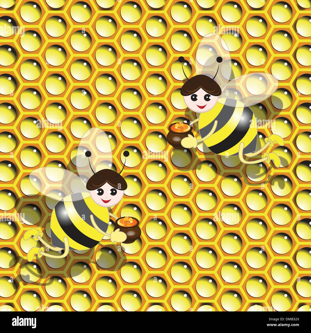 bee and honey Stock Vector Image & Art - Alamy