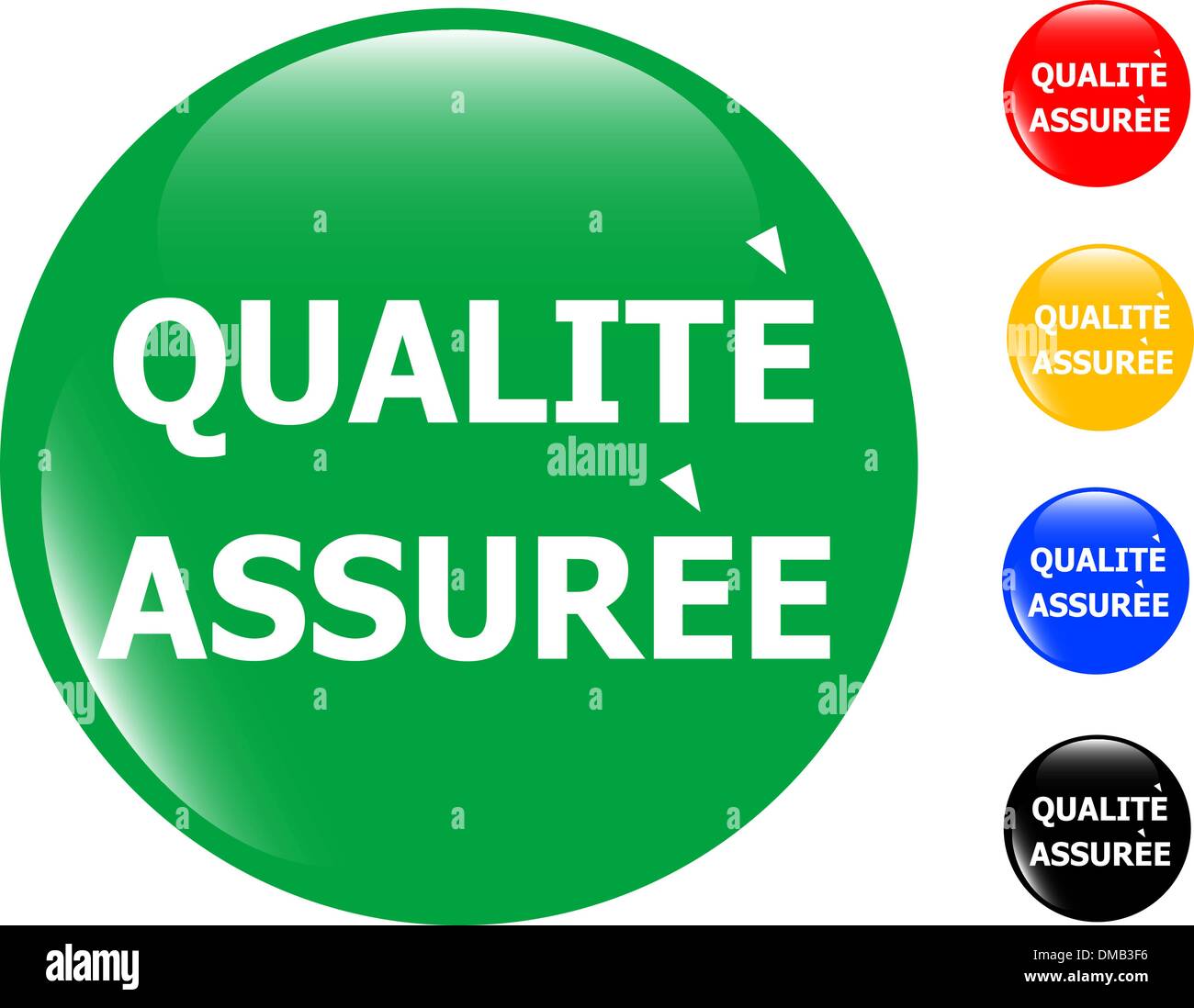 quality guarantee glass button icon Stock Vector Image & Art - Alamy