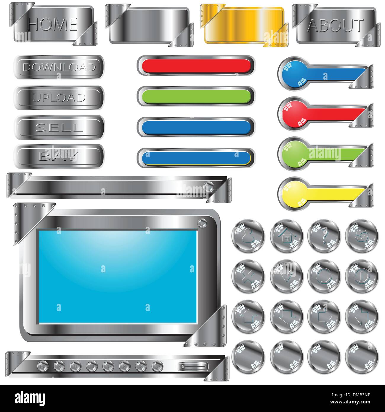 Button rivet Stock Vector Images - Alamy