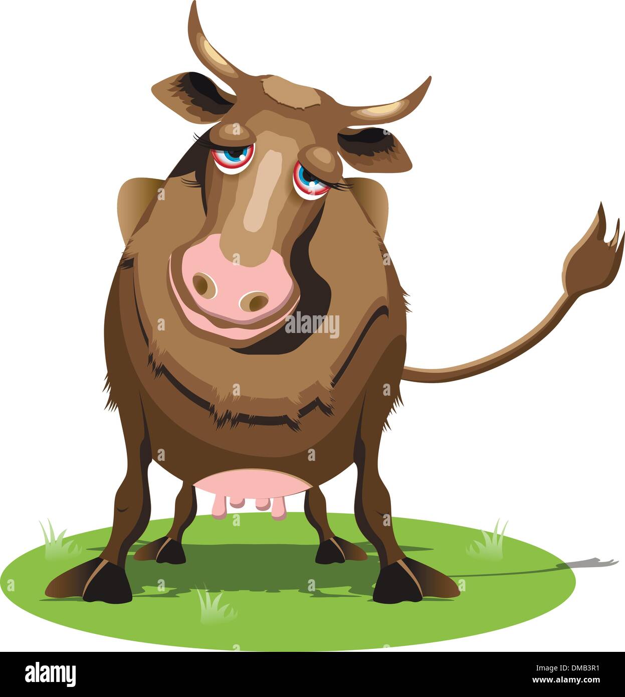 Cow udders white background Stock Vector Images - Alamy