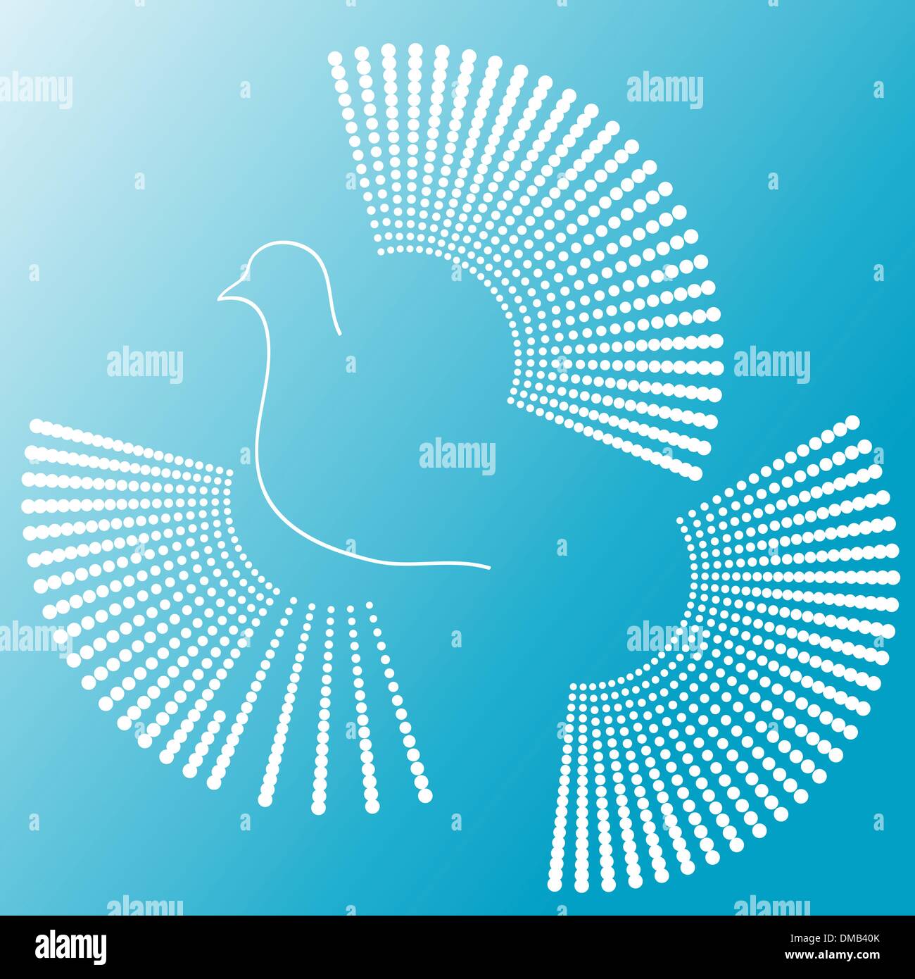 White Dove On Blue Stock Vector Image & Art - Alamy