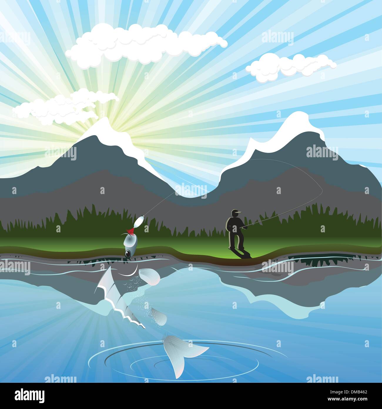 Hunt lake Stock Vector Images - Alamy