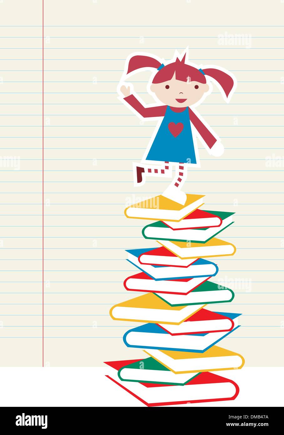 Back school concept girl Stock Vector Images - Alamy