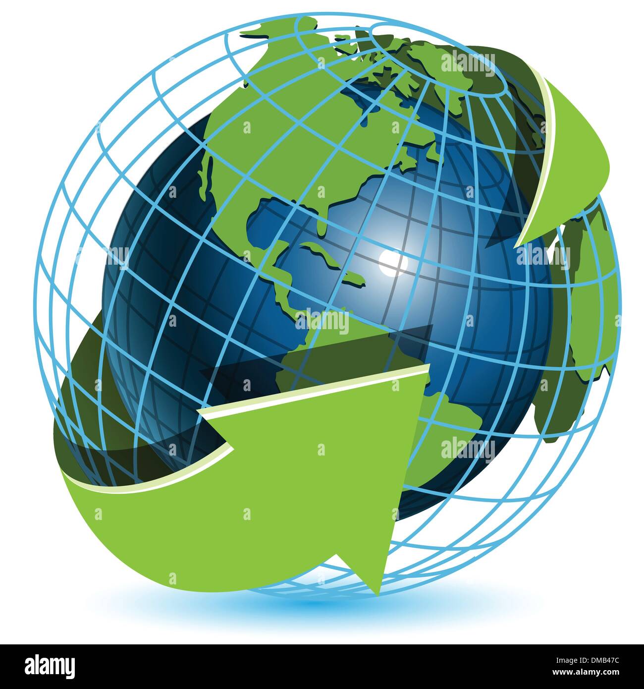 globe and arrows Stock Vector Image & Art - Alamy