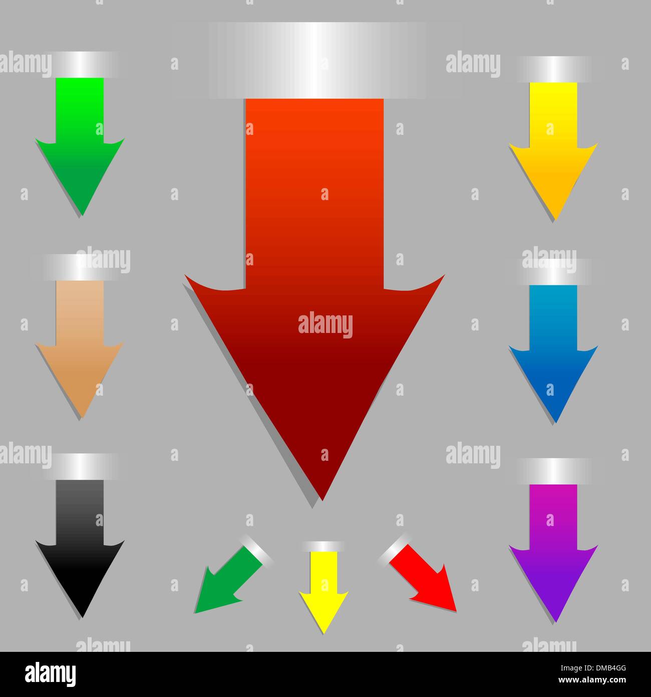 Vector arrow set as tags. Stickers in color Stock Vector Image & Art ...