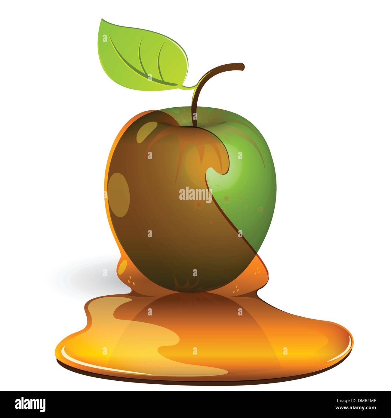 Apple in honey Stock Vector Images - Alamy