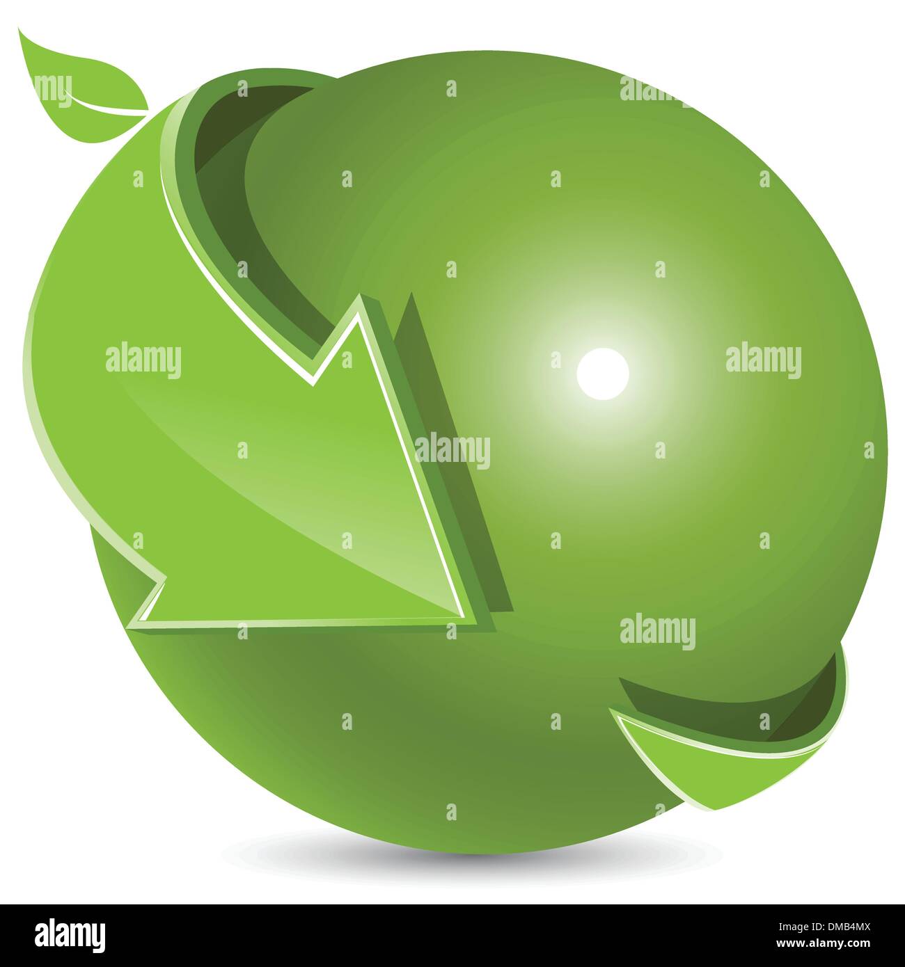 Green round recycle style sign Stock Vector Images - Alamy
