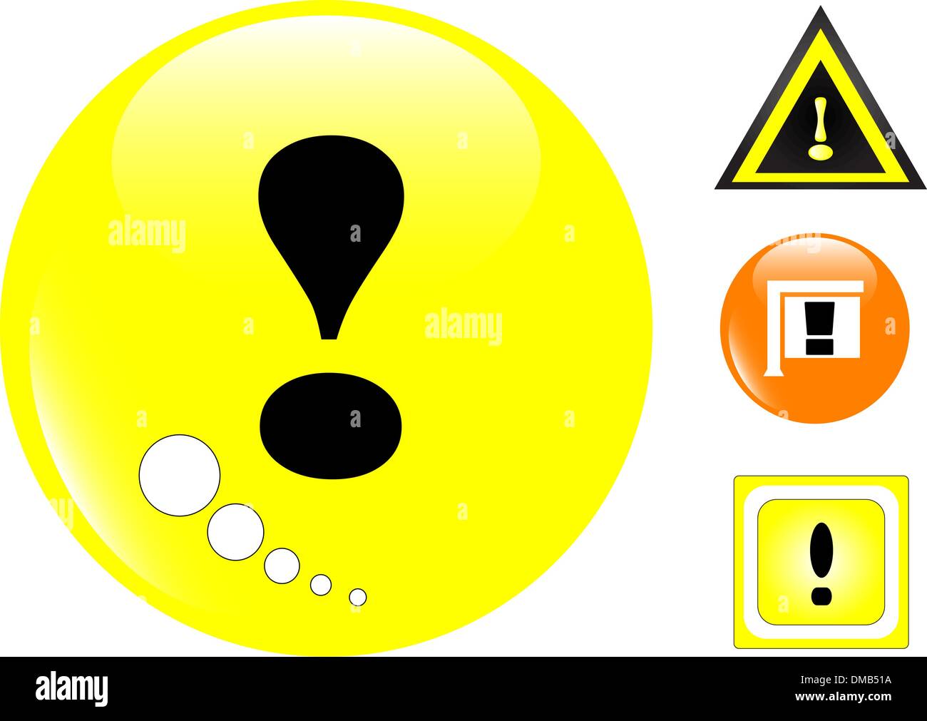 Yellow Warning Sign set Stock Vector Image & Art - Alamy