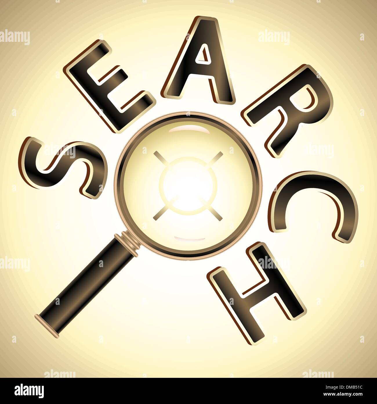 Word search with magnifying glass Stock Vector Images - Alamy