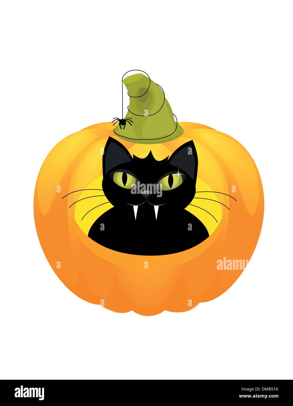 Witch cat flying on Stock Vector Images - Alamy