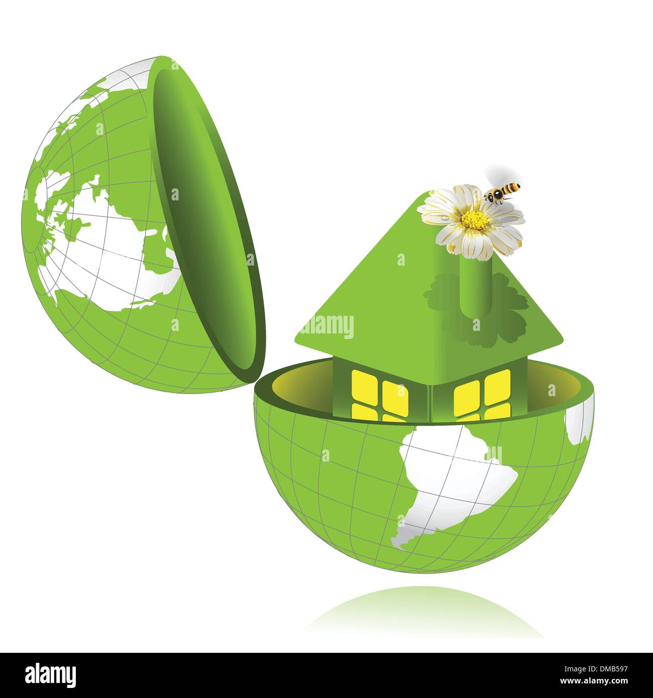 House In Globe Stock Vector Image & Art - Alamy
