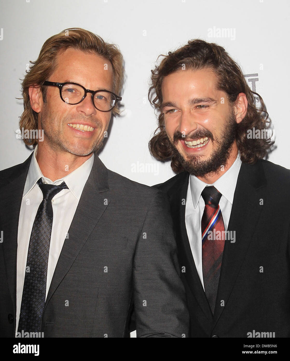 Guy Pearce Shia LaBeouf at premiere of 'Lawless' at ArcLight Cinemas ...