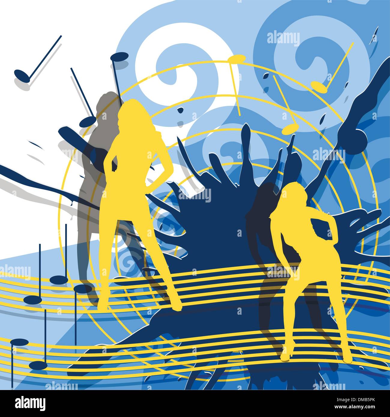 Techno music man dancing Stock Vector Images - Alamy