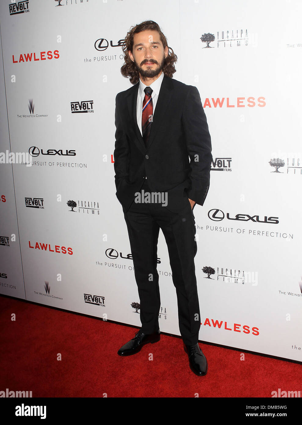 Shia LaBeouf at premiere of 'Lawless' at ArcLight Cinemas Hollywood ...