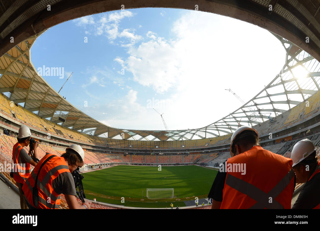 Manaus, Brazil. 10th Dec, 2013. The stadium "Arena Amazonia" in Manaus ...