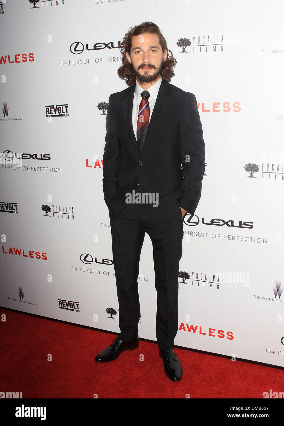 Shia LaBeouf at premiere of 'Lawless' at ArcLight Cinemas Hollywood ...