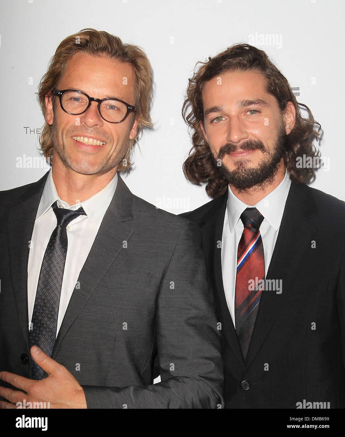 Guy Pearce Shia LaBeouf at premiere of 'Lawless' at ArcLight Cinemas ...