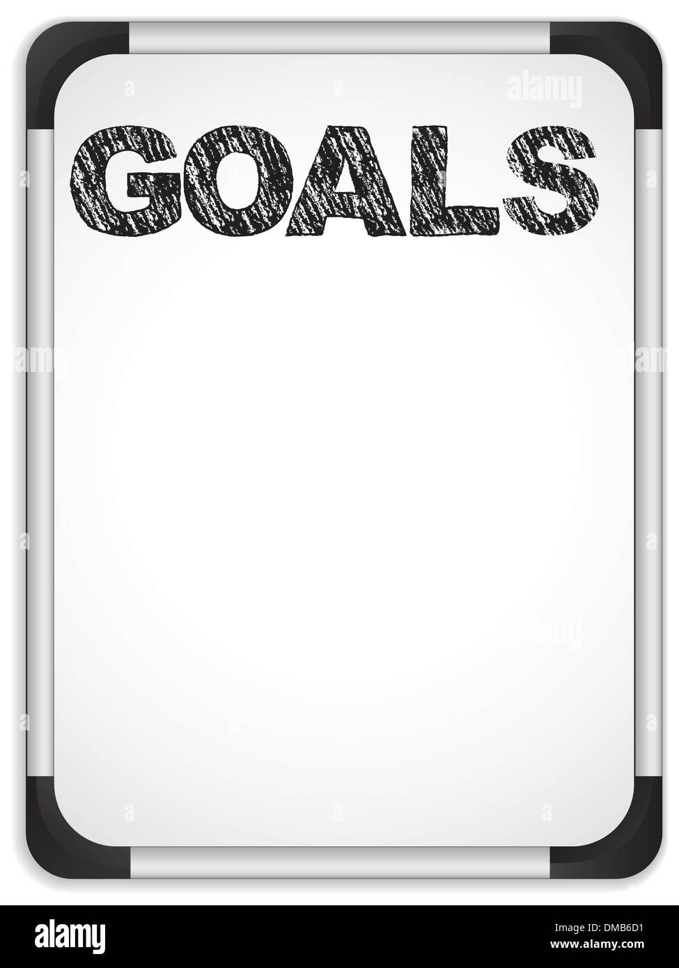 Whiteboard with Goals Message written with Black Stock Vector Image ...