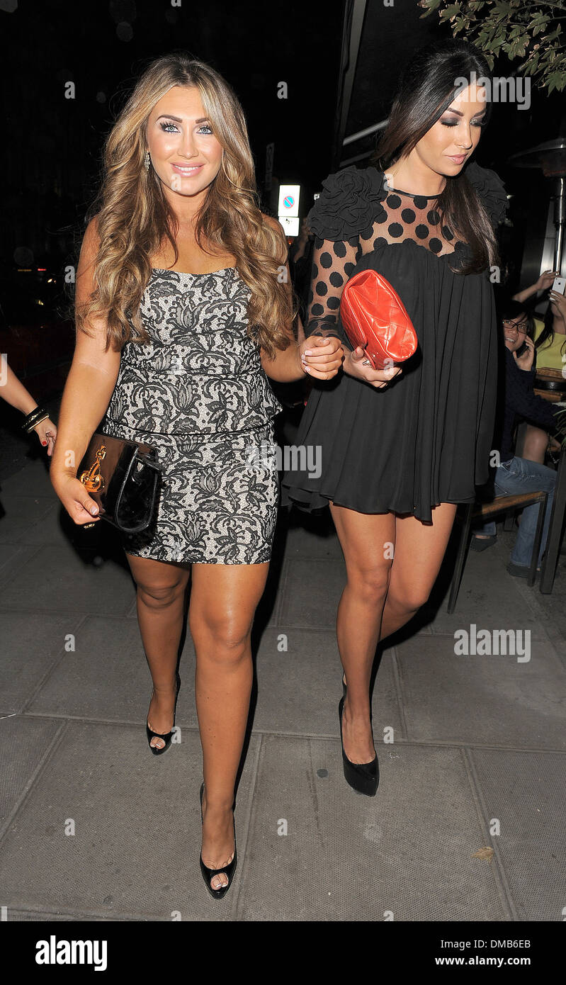 Lauren Goodger and Cara Kilbey arriving at Roka restaurant. London ...