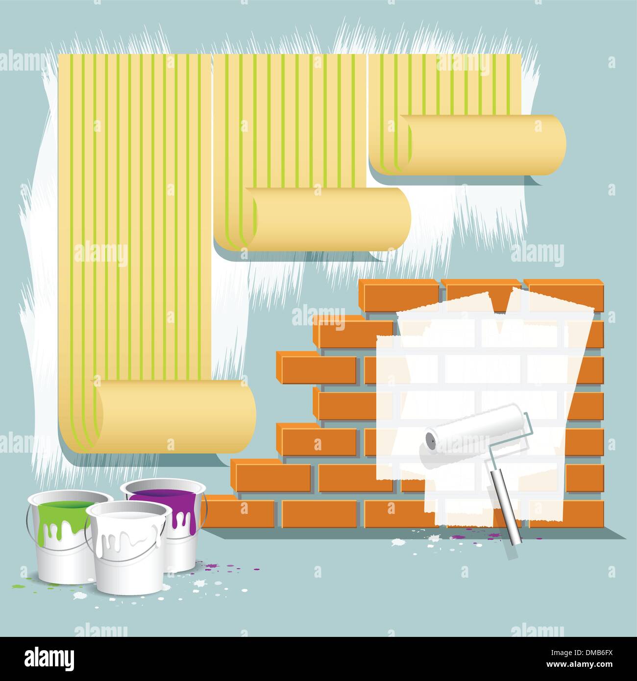 Wallpaper restoration Stock Vector Images - Alamy
