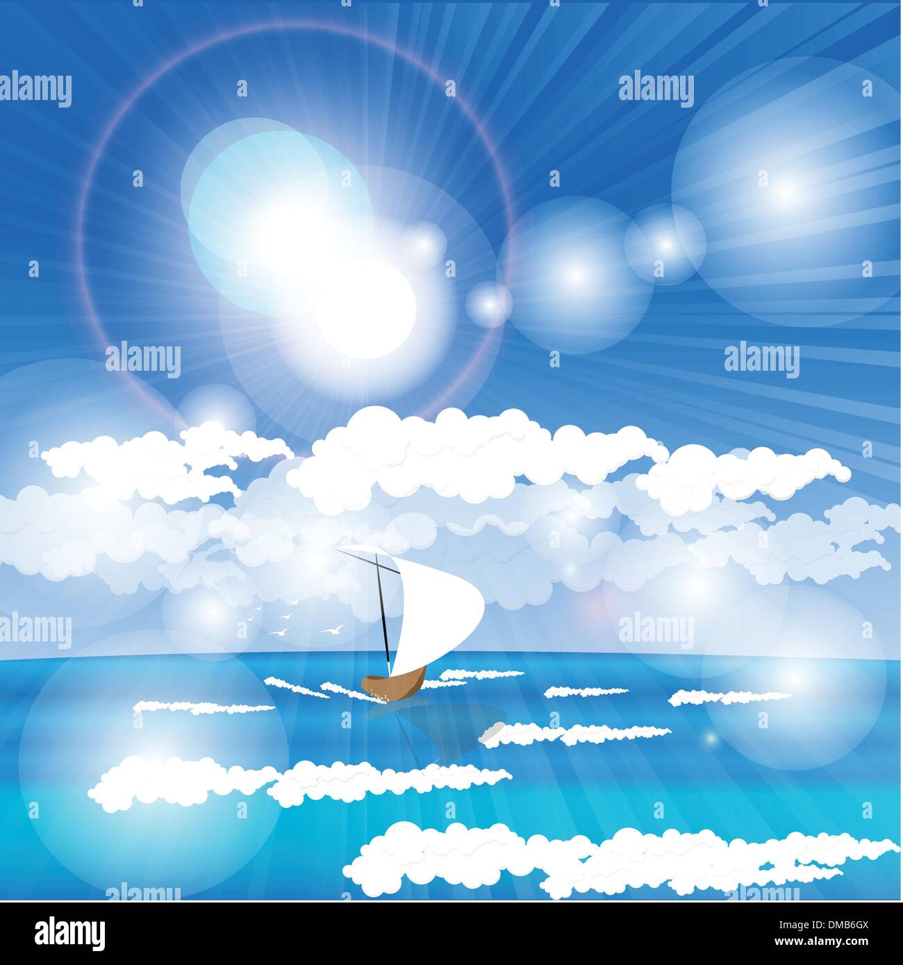 Ray rest sea Stock Vector Images - Alamy