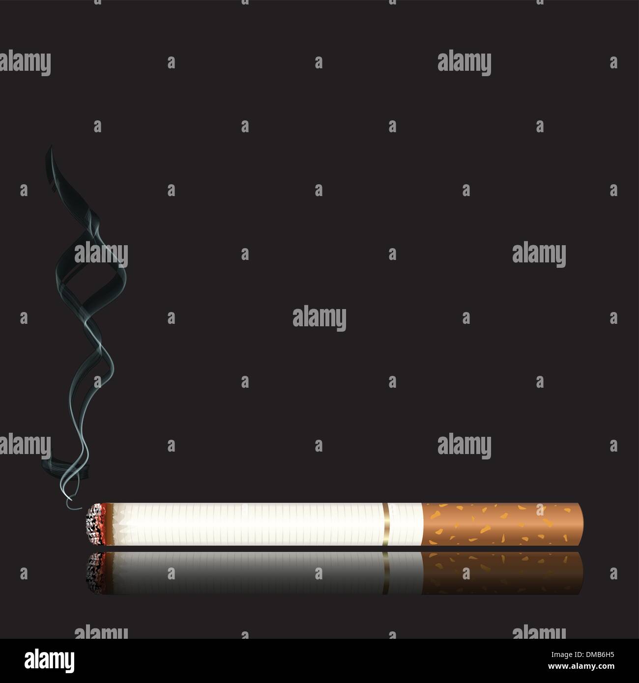 Burning smoking cigarette on Stock Vector Images - Alamy