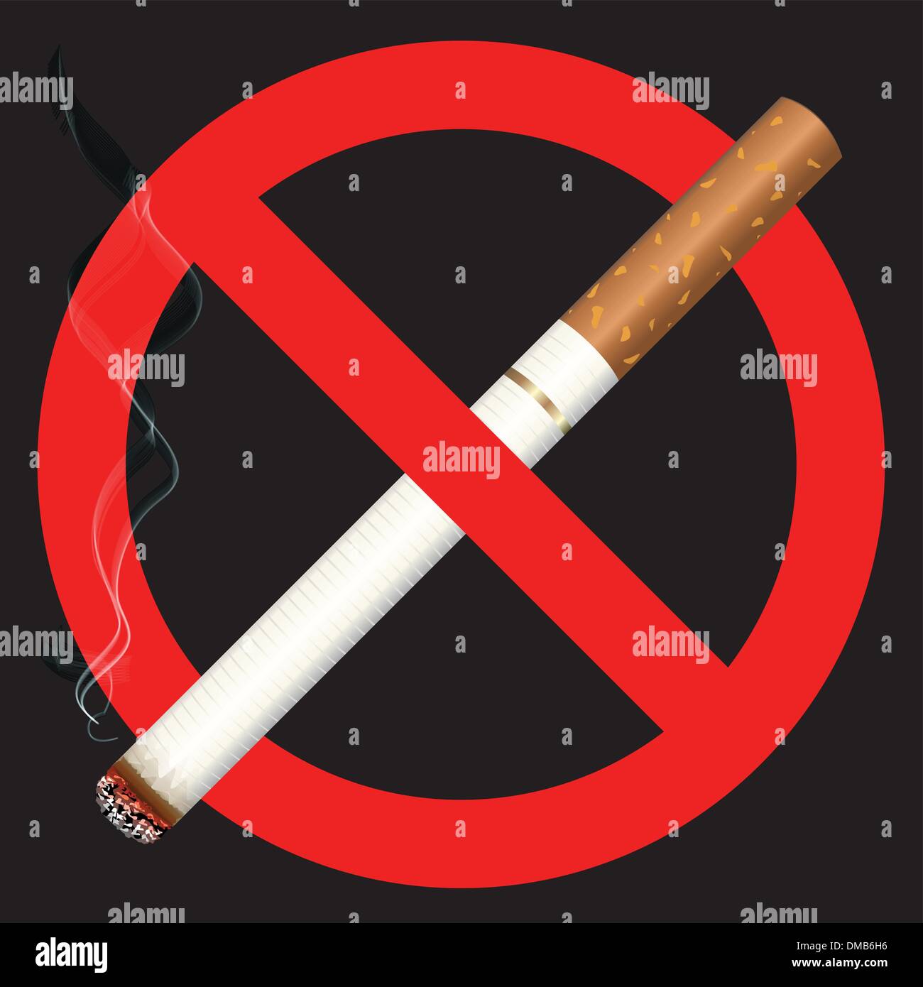 Burning smoking cigarette on Stock Vector Images - Alamy