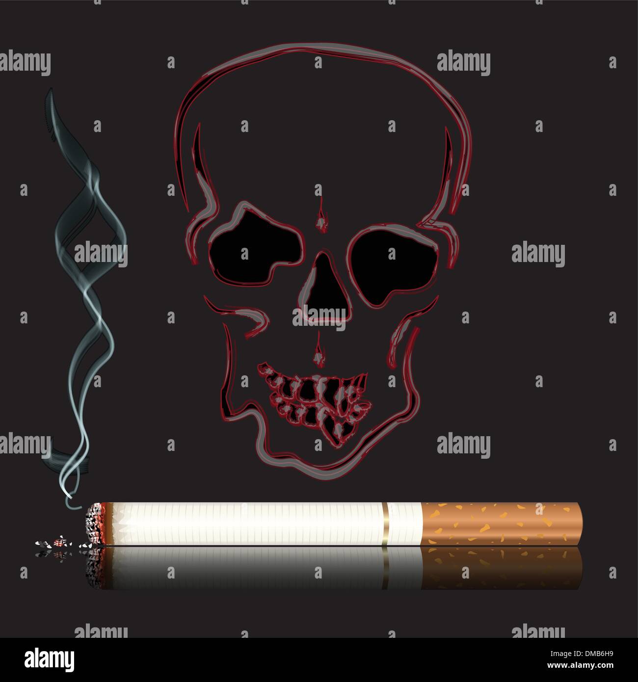 Burning smoking cigarette on Stock Vector Images - Alamy