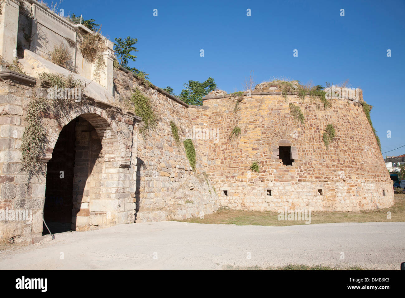 genoese castle, chios city, island of chios, north east aegean sea ...