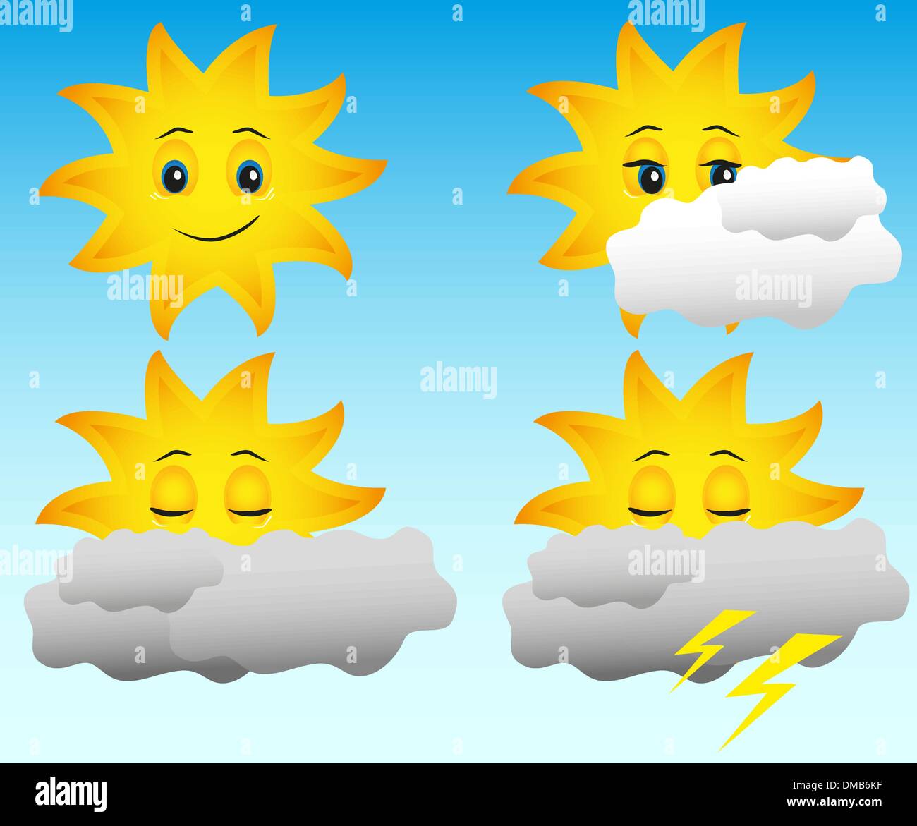 Sun in different weather conditions hi-res stock photography and images ...