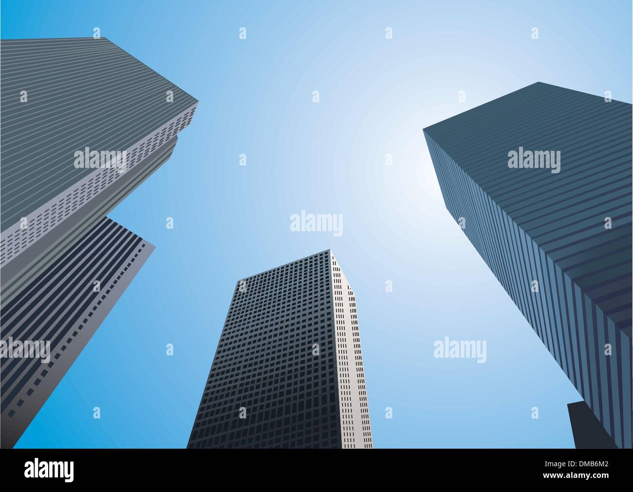 Reflection on skyscraper Stock Vector Images - Alamy