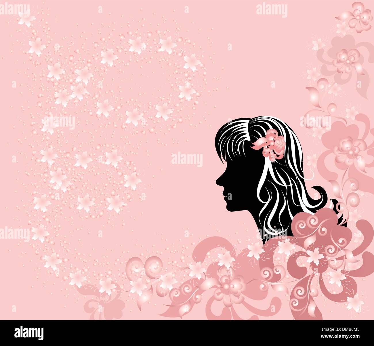 Pretty girl silhouette hi-res stock photography and images - Alamy