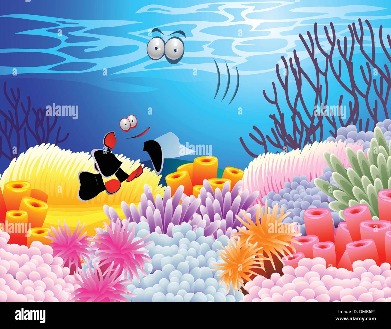 Shark and clown fish Stock Vector Image & Art - Alamy