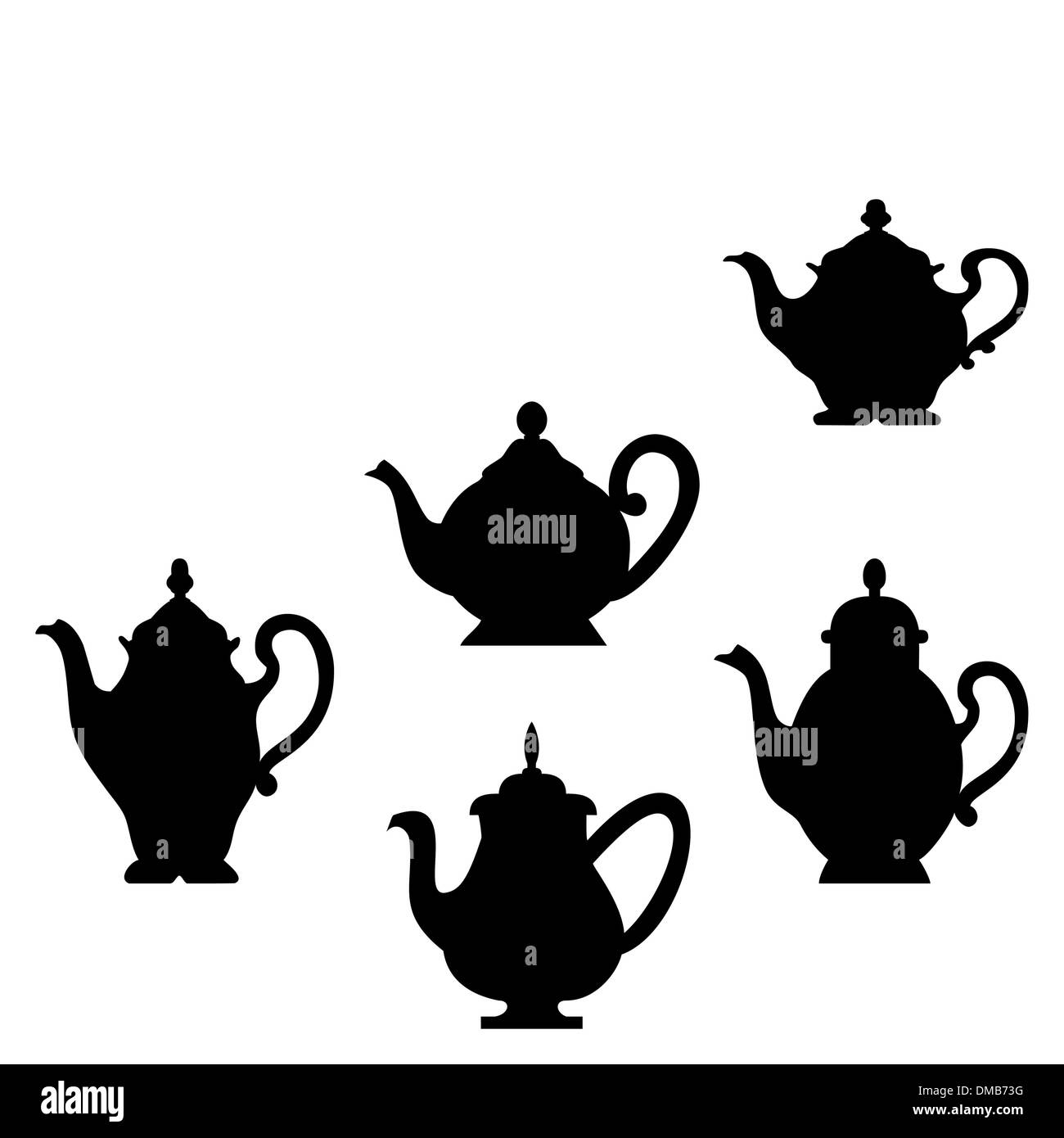 Teapots vector hi-res stock photography and images - Alamy