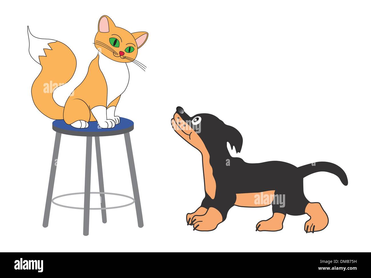 Cute little cat on Stock Vector Images - Alamy