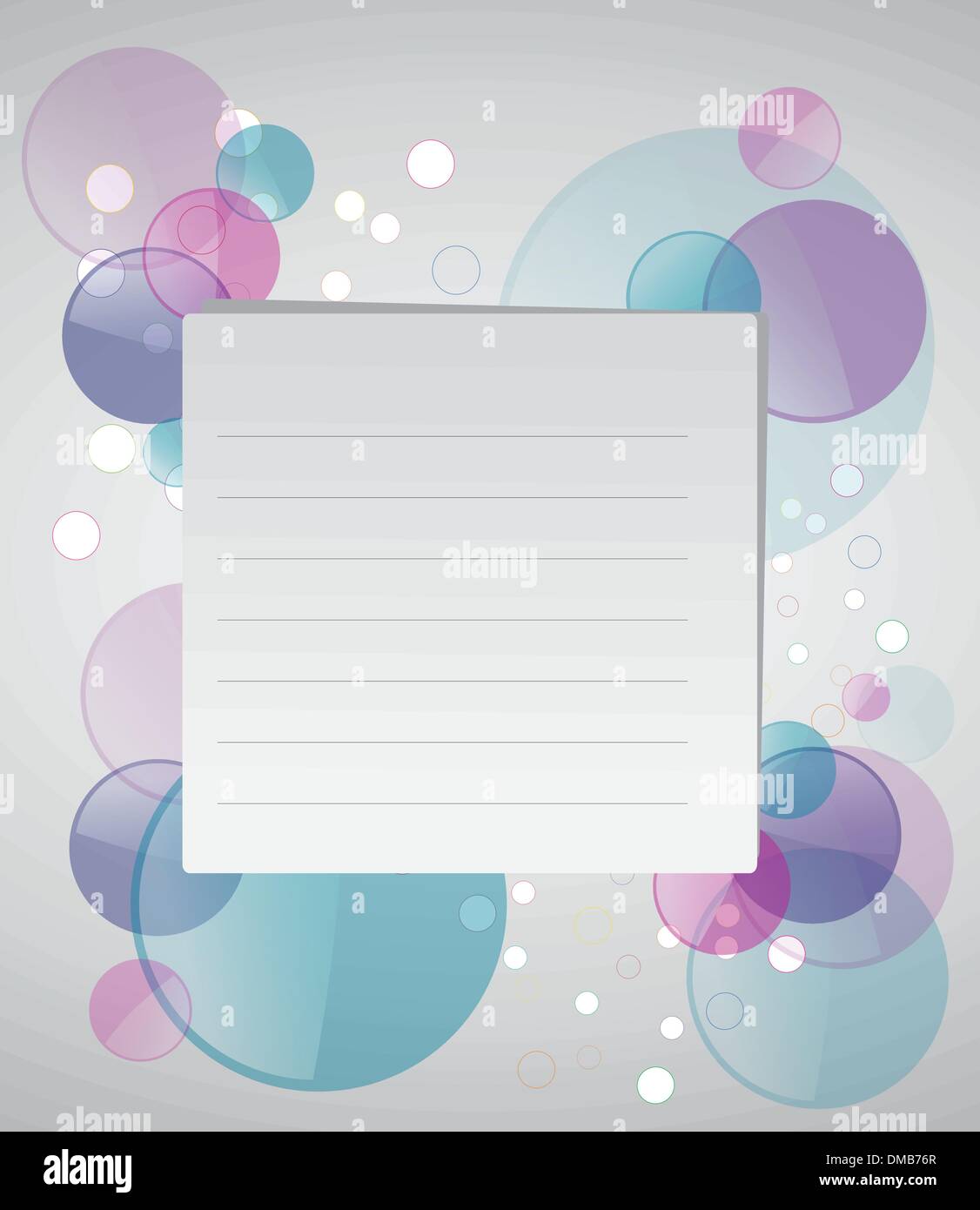 Abstract Note with Bubbles Stock Vector Image & Art - Alamy