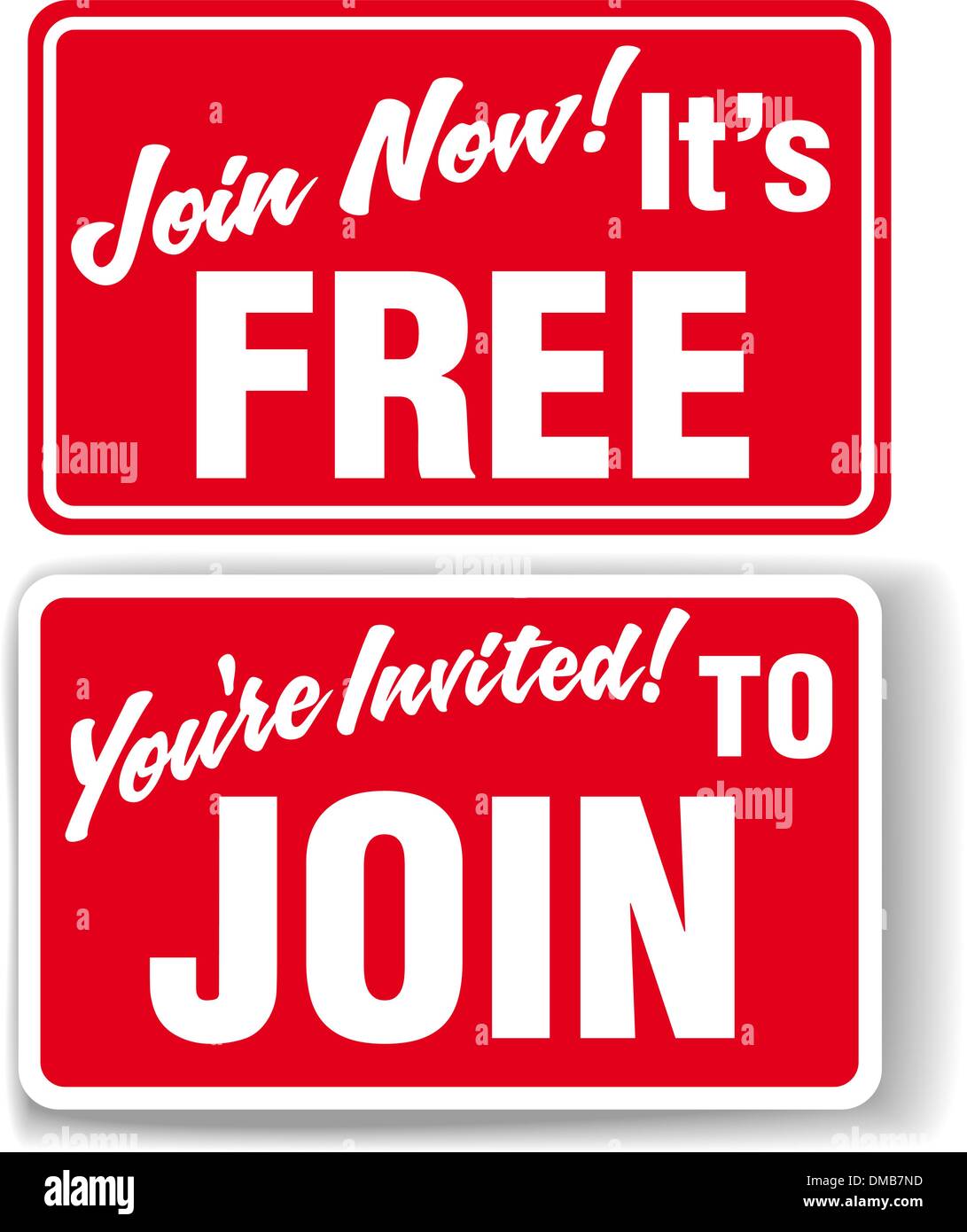 Join Now Free membership invitation signs Stock Vector Image & Art - Alamy