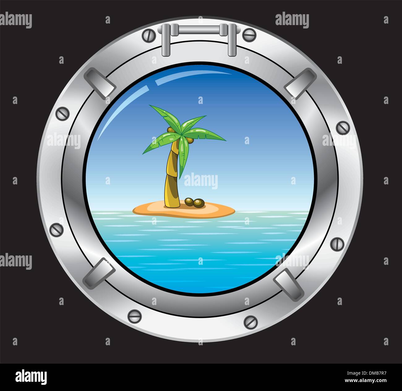 Tree on shore green Stock Vector Images - Alamy